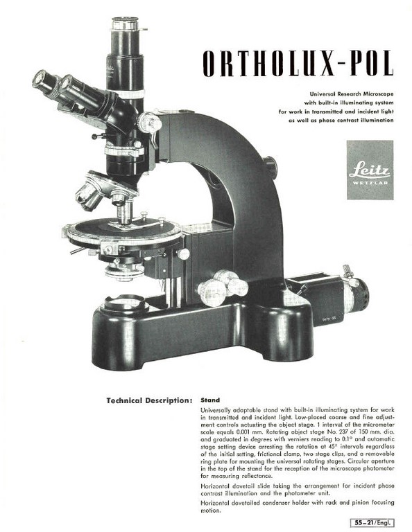 Leitz Ortholux POL Microscope Brochure