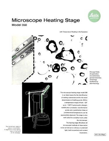 Leitz Microscope Heating Stage 350 Brochure